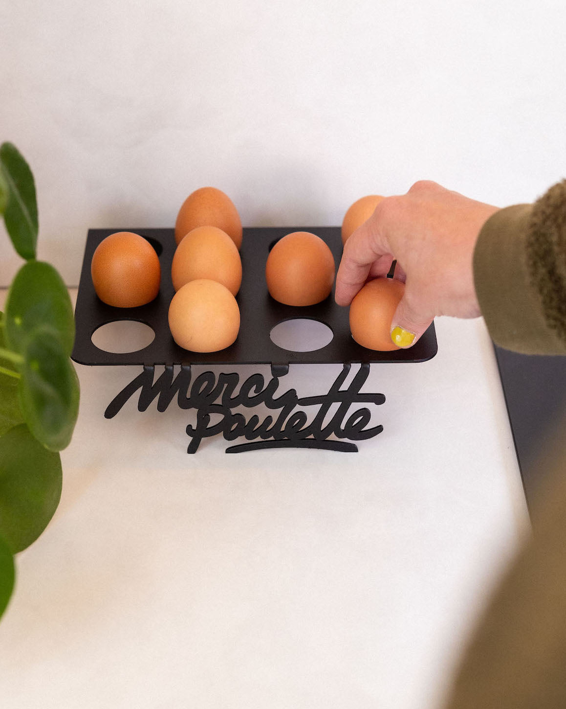 SUPPORT OEUFS "MERCI POULETTE"